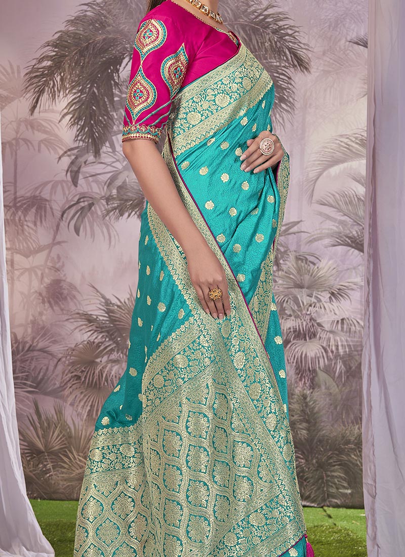 Buy Latest Blue Sarees Online Shopping At Cbazaar