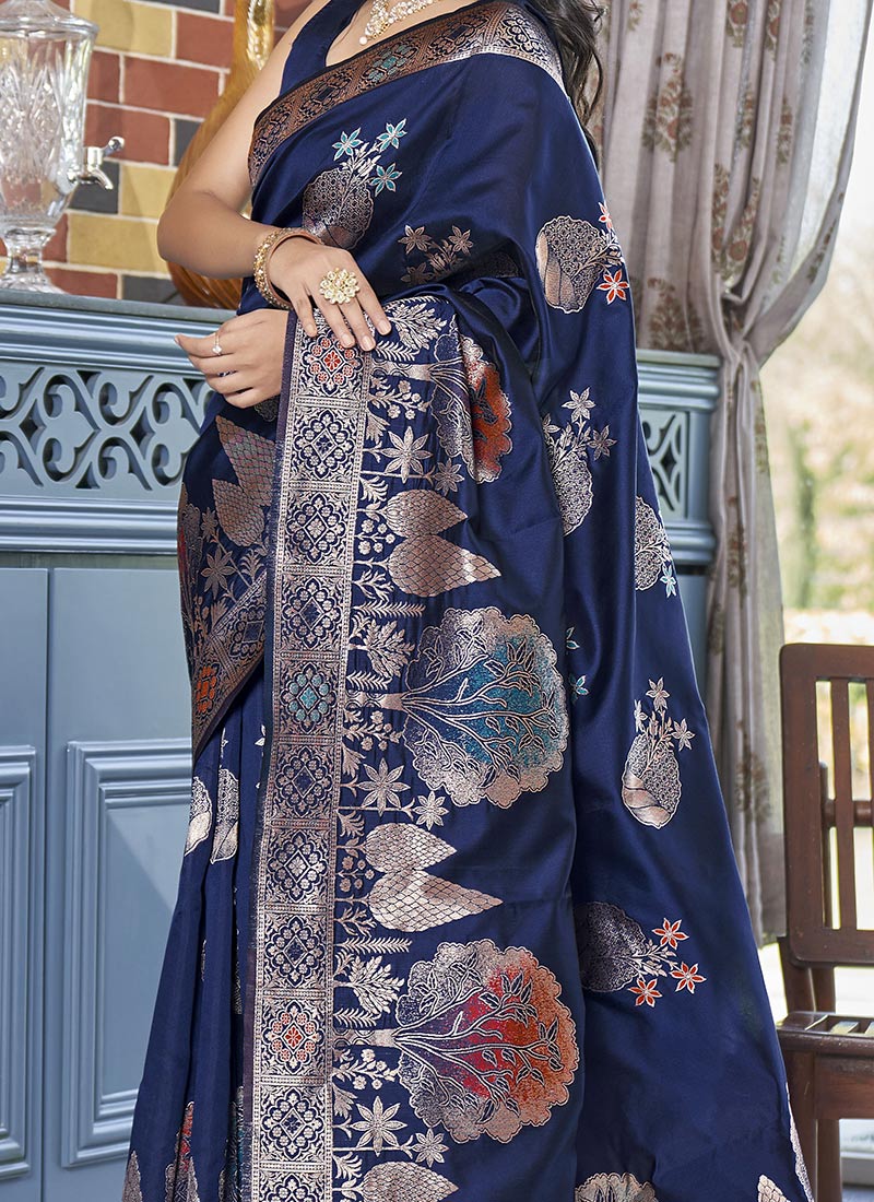 Buy Latest Blue Sarees Online Shopping At Cbazaar