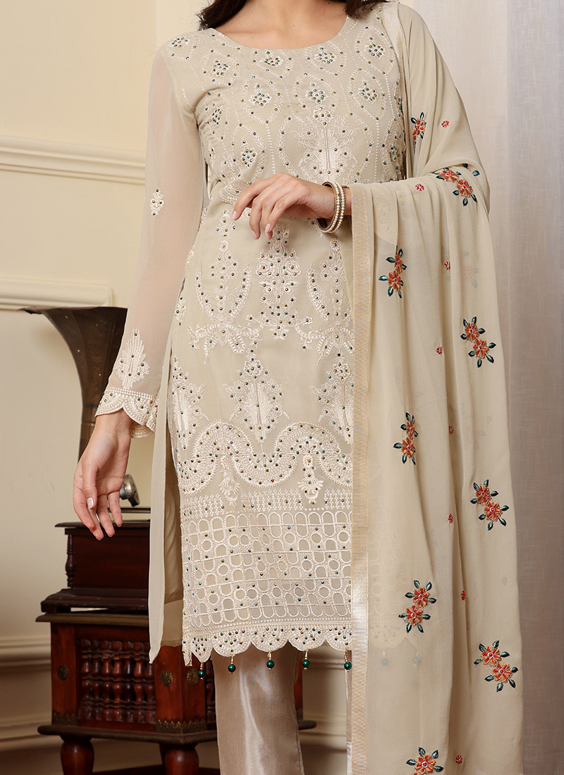 Firdous Pakistani Shalwar Kameez Pant Suit for Eid by RaiR