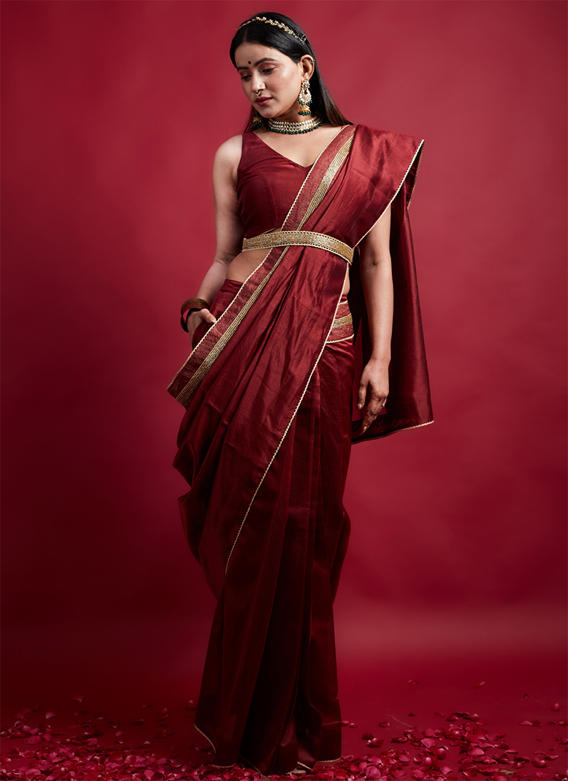 Maroon Saree | Buy Maroon Sarees Online Shopping - Cbazaar