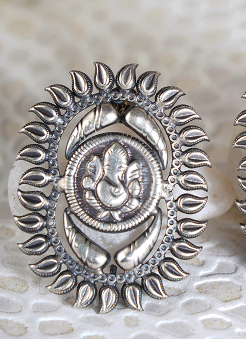 Buy Charming Oxidised Silver Plated Drops Party Wear Online at Best ...