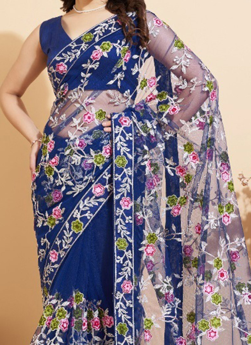Net Sarees Online| Latest Designer Net Sarees Online at Cbazaar
