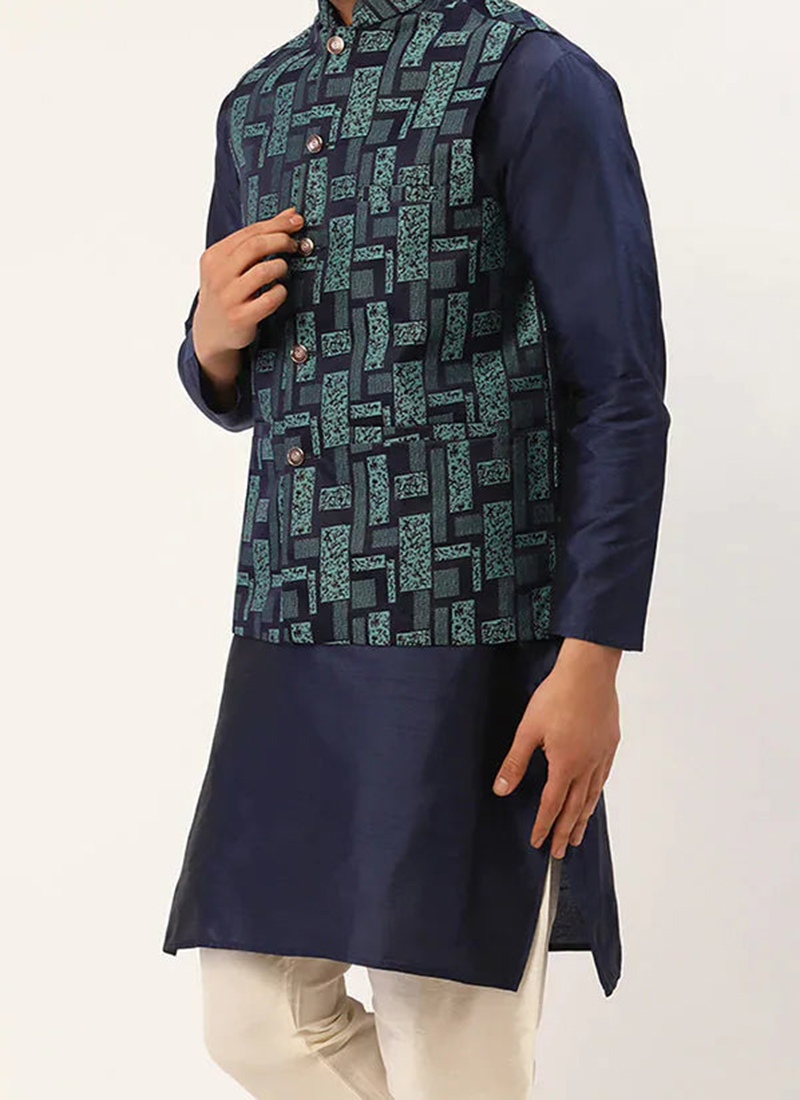 Shop Classic Blended Cotton Woven Bandi Set Party Wear in CA - Cbazaar