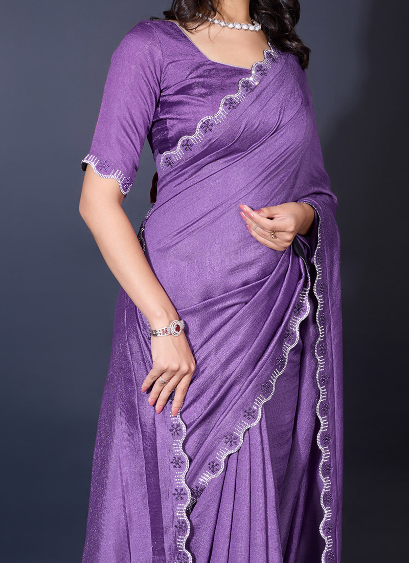 Buy Lavender sarees online | Lavender sarees styles | Online Lavender ...