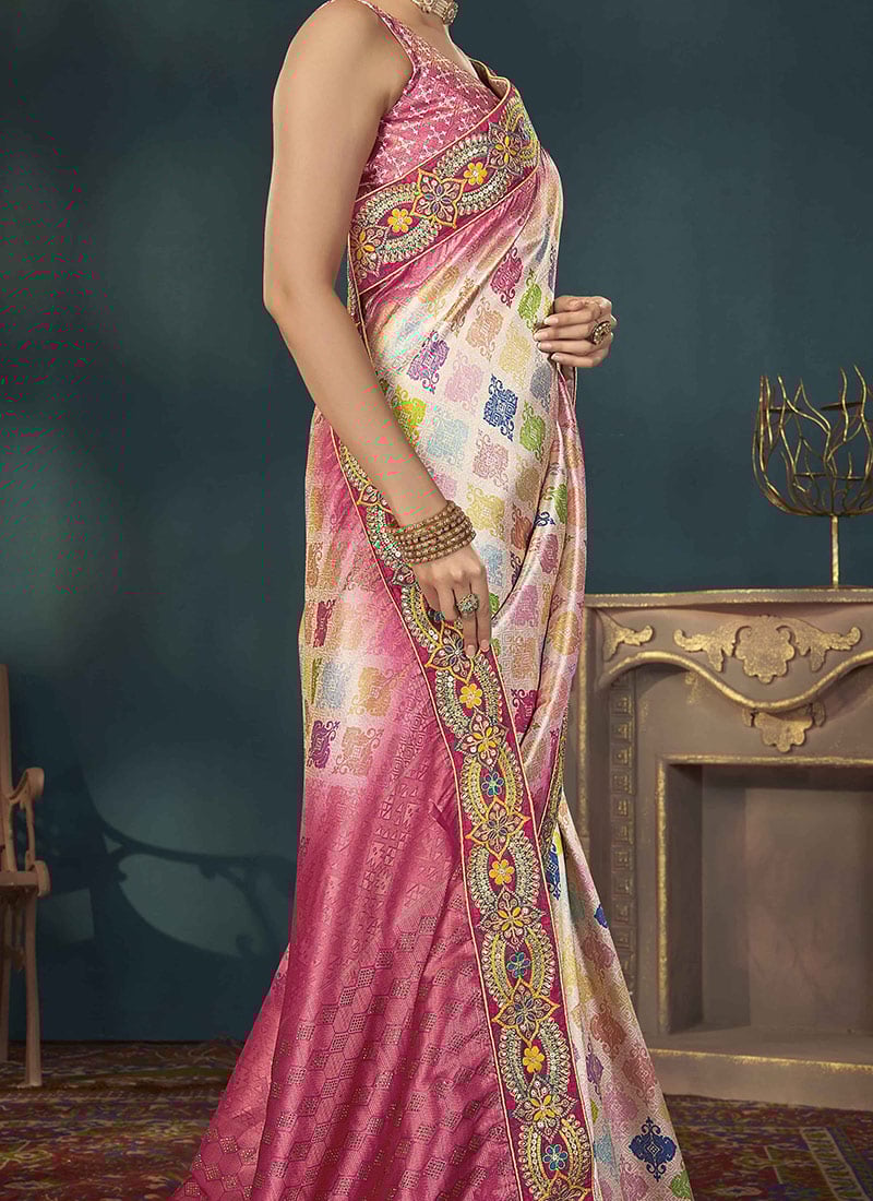 Latest Pink Sarees Designs For Women | Pink Wedding Sarees