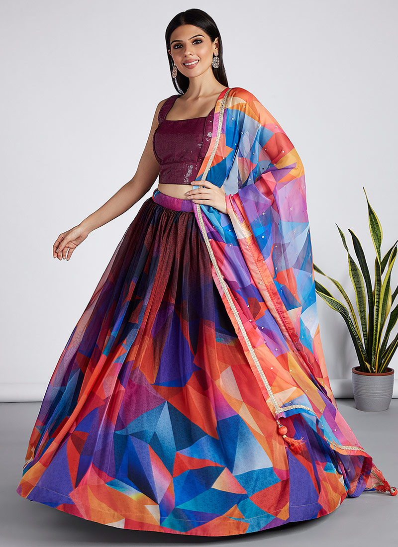 Buy Printed Lehengas Online For Women Stylish Collections