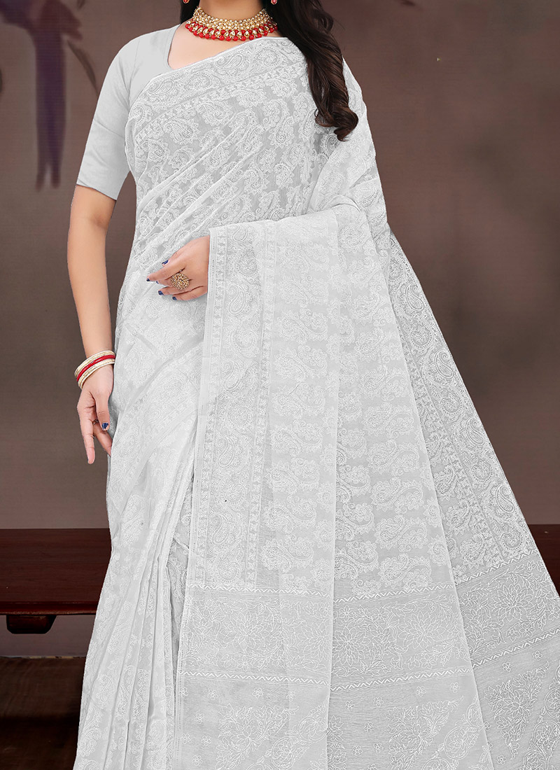 White Sarees: Buy Latest White Sarees Online Shopping
