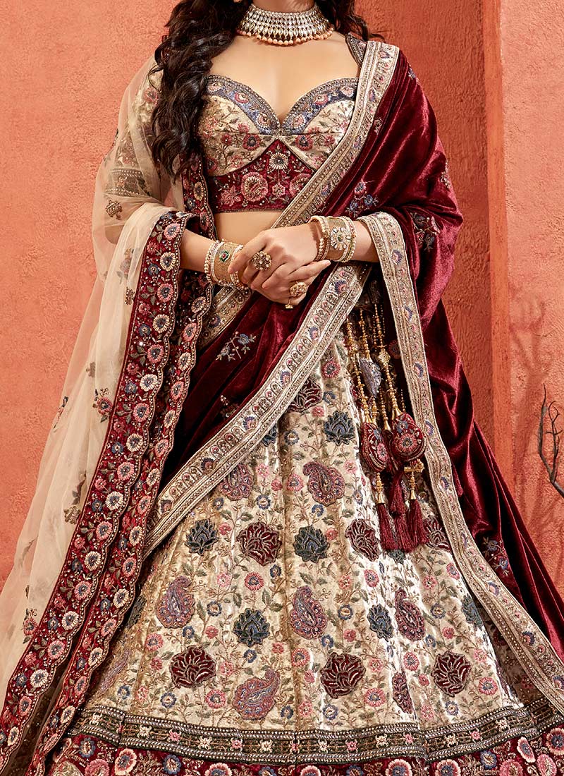 Hand Work Lehengas: Latest Hand Work Lehengas Online Collection