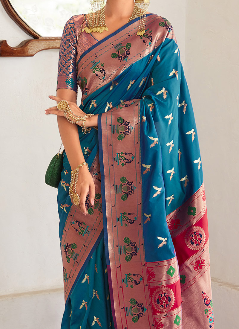 Blue Dresses Online | Buy Indian Ethnic Wear Blue Color | Blue Clothes ...