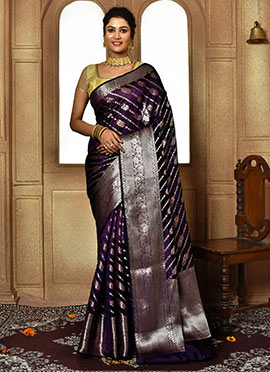 Buy Purple sarees online | Purple sarees styles | Online Purple sarees