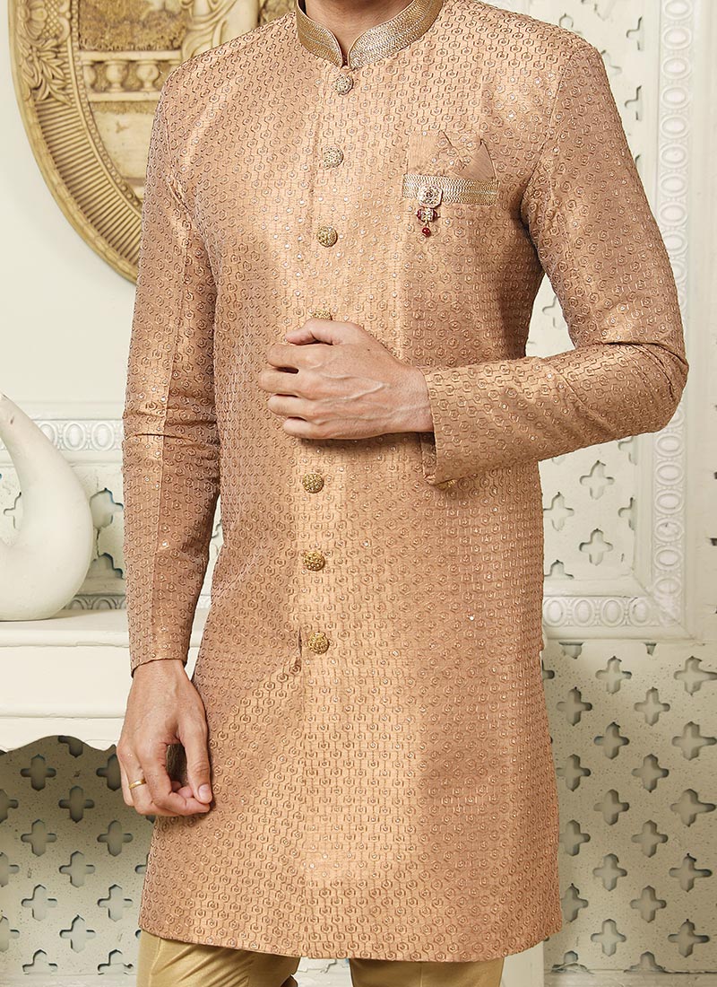 Buy Beige Sherwanis Online | Designer Beige Sherwanis