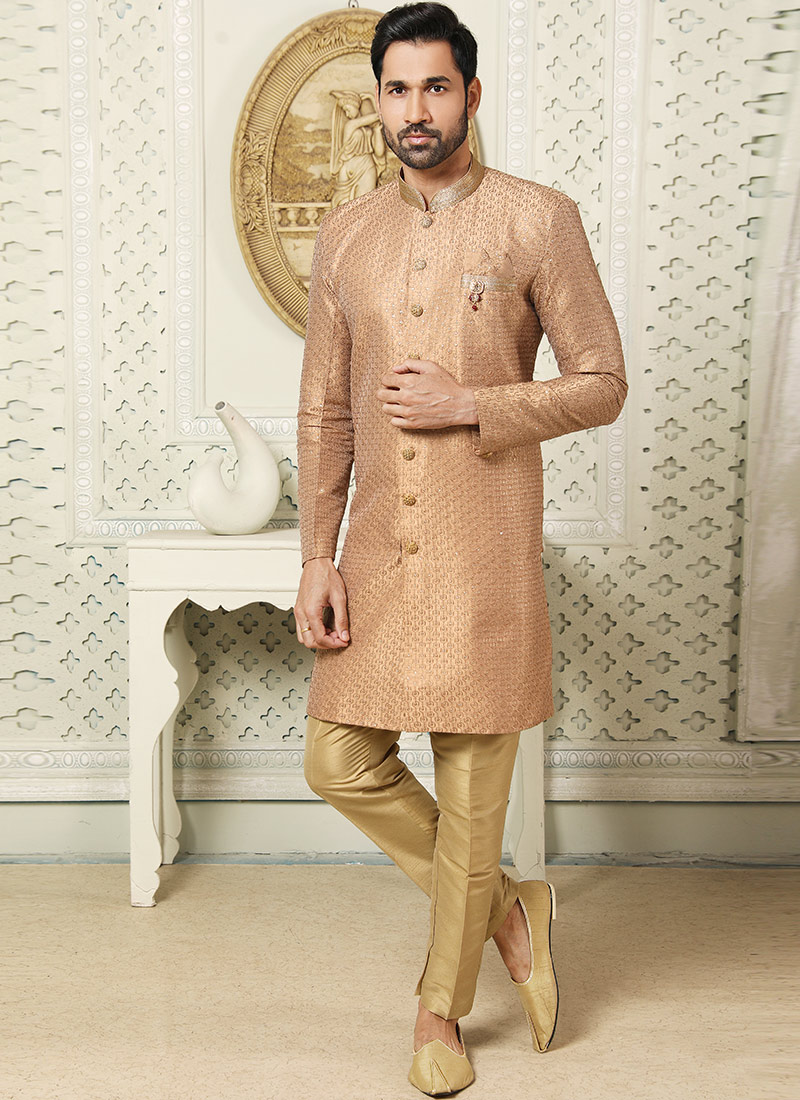 Buy Beige Sherwanis Online | Designer Beige Sherwanis