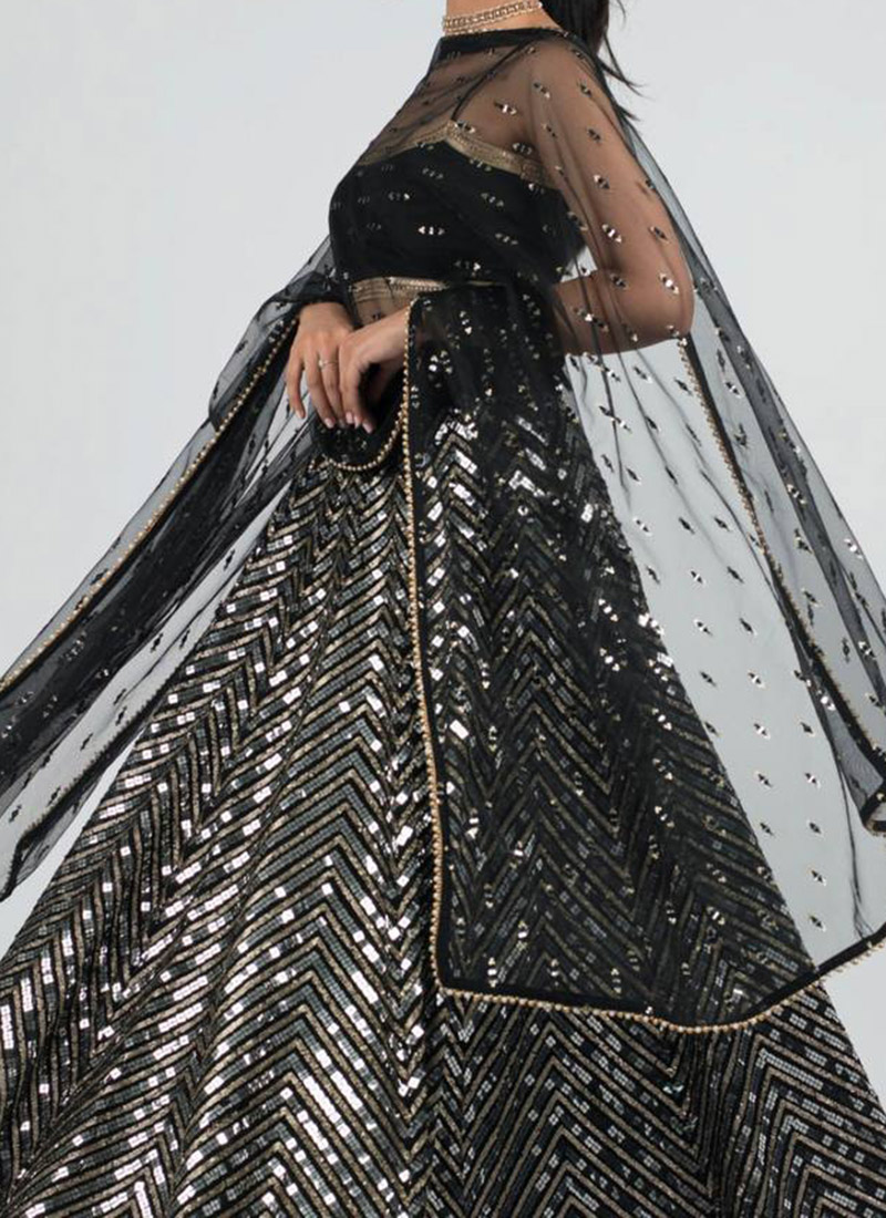 Stylish Black Lehengas For Women Online at Cbazaar