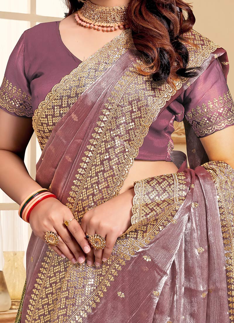 Buy Lavender sarees online | Lavender sarees styles | Online Lavender ...