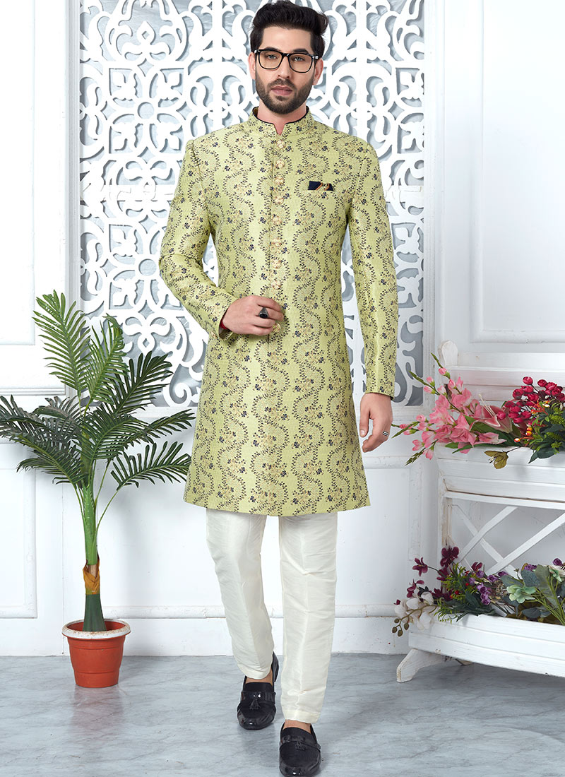 Green Sherwanis: Buy Green Color Sherwanis Online | Designer Green ...