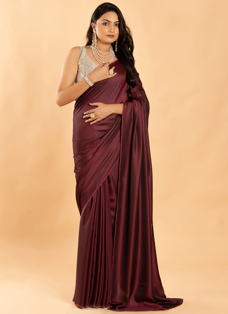 Maroon Saree | Buy Maroon Sarees Online Shopping - Cbazaar