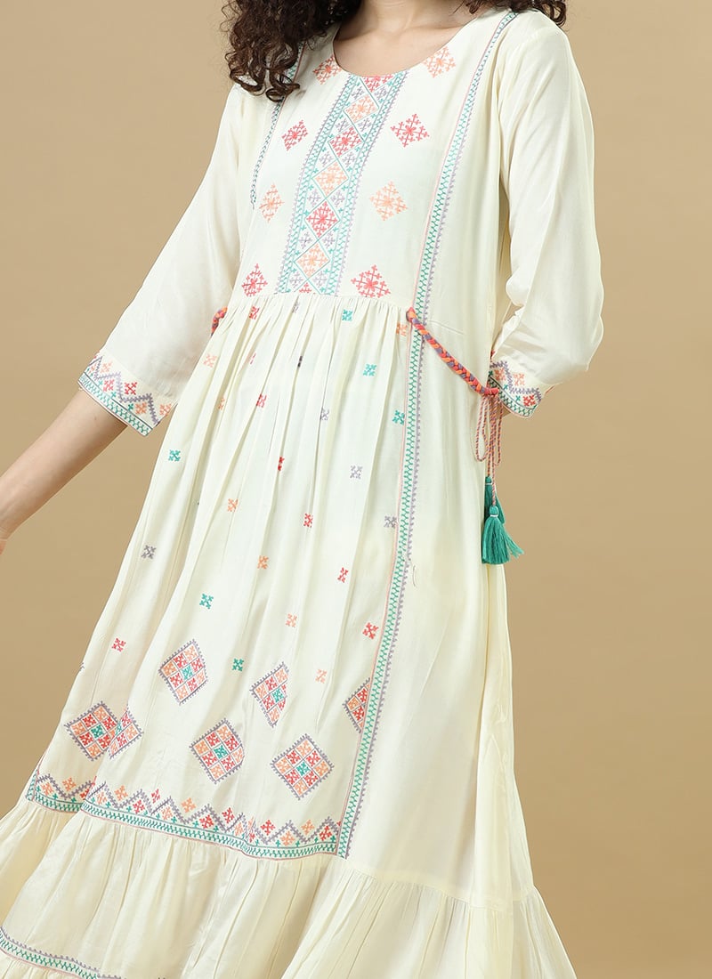 Buy Indian Ethnic Clothing - Cream Dresses
