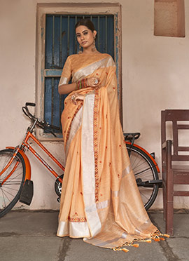Purchase Peach Sarees Online | Buy Peach Sarees Online | Online Saree ...