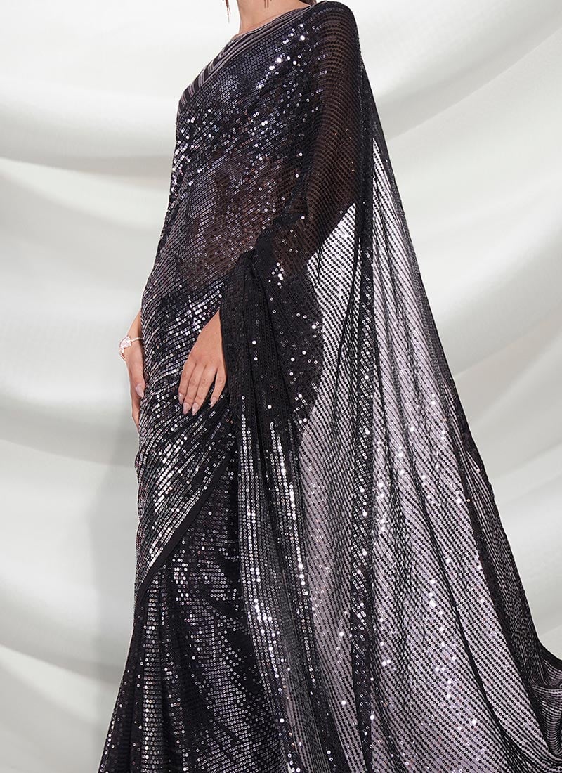 Buy Latest Black Sarees Designs For Women Online At Cbazaar