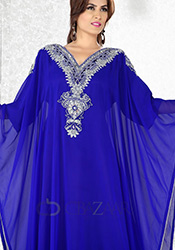 Fascinating Blue Farasha Kaftan | Yakijo