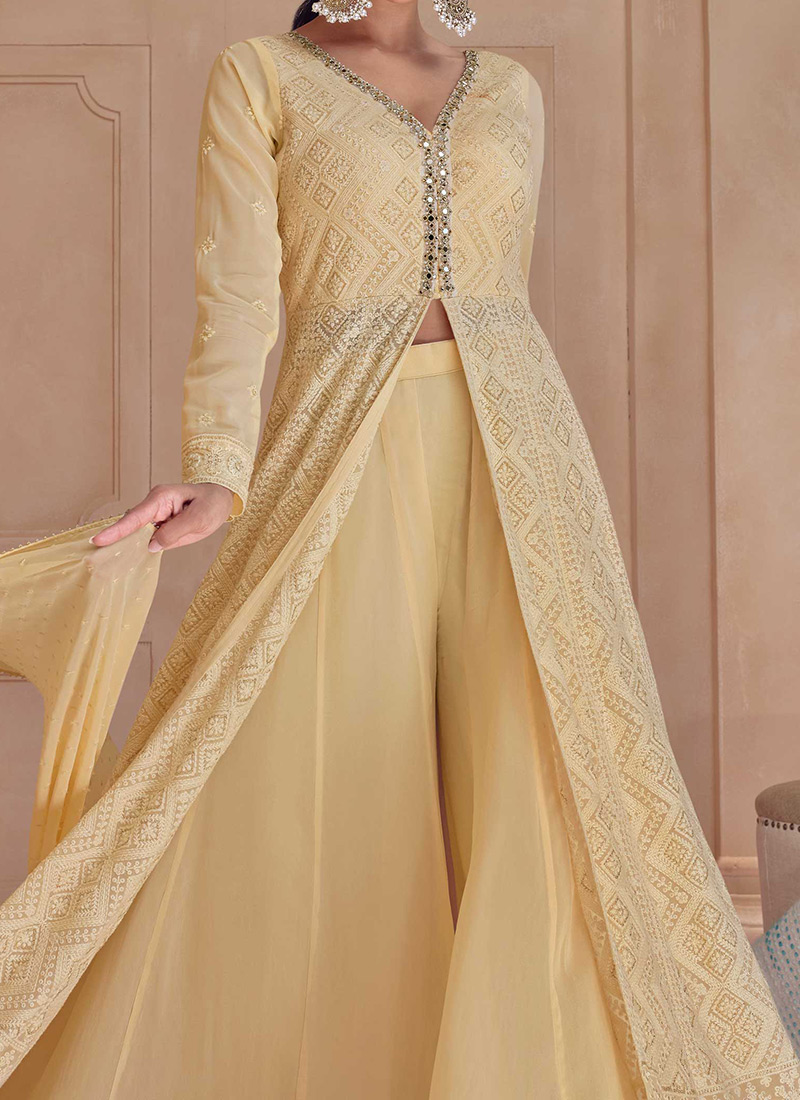 Shop Faux Georgette Sequins Embroidered Anarkali Suit Party Wear Online ...