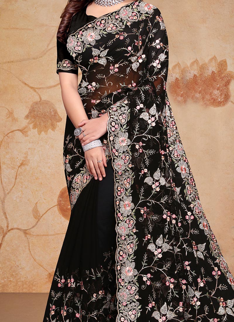 Black Sarees: Latest Black Sarees Designs For Women