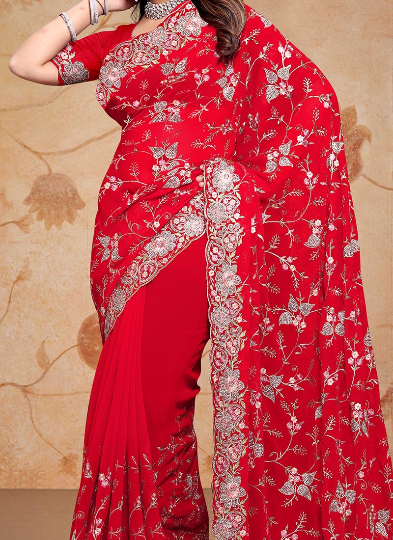 Buy Latest Red Sarees Designs Online Shopping