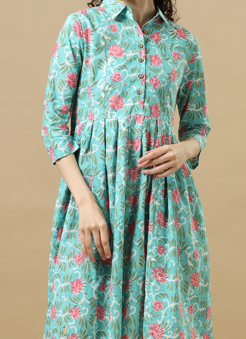Buy Indian Ethnic Clothing - Turquoise Dresses