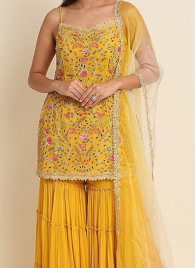 Latest Designer Sharara Suits Online Collection -Cbazaar