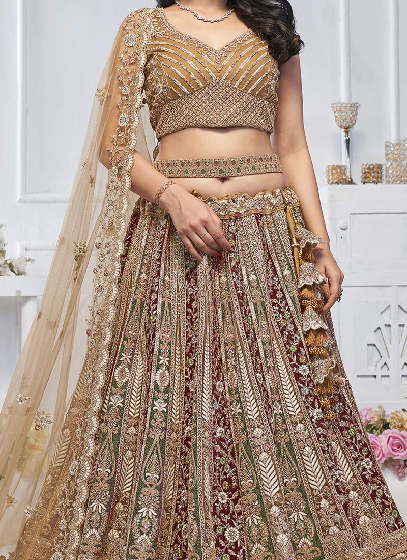 Buy Designer Multi Color Lehenga Choli Online -Cbazaar