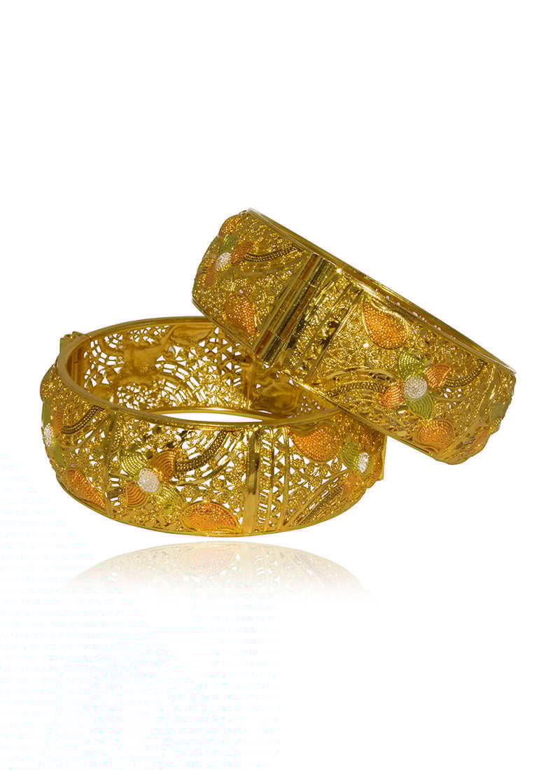 Shop Gold Colour Bangles Online at Best Price | Cbazaar