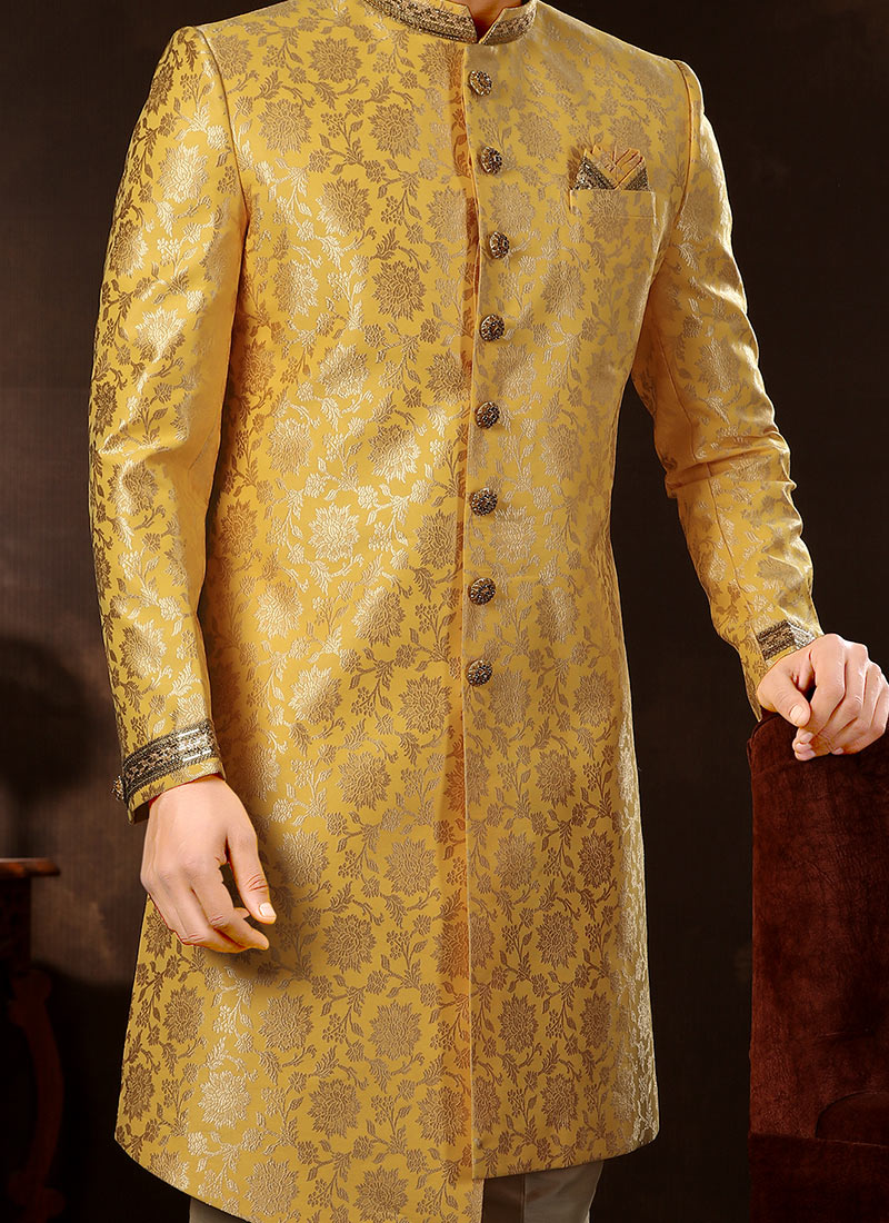 Raksha Bandhan Zari Men Classic Sherwani
