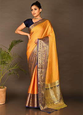 Buy Latest Gold Sarees Designs Online
