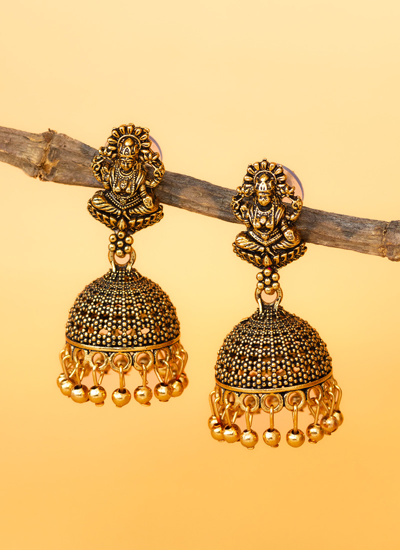 Buy Golden Lakshmi Jhumka After Six Wear Online at Best Price | Cbazaar