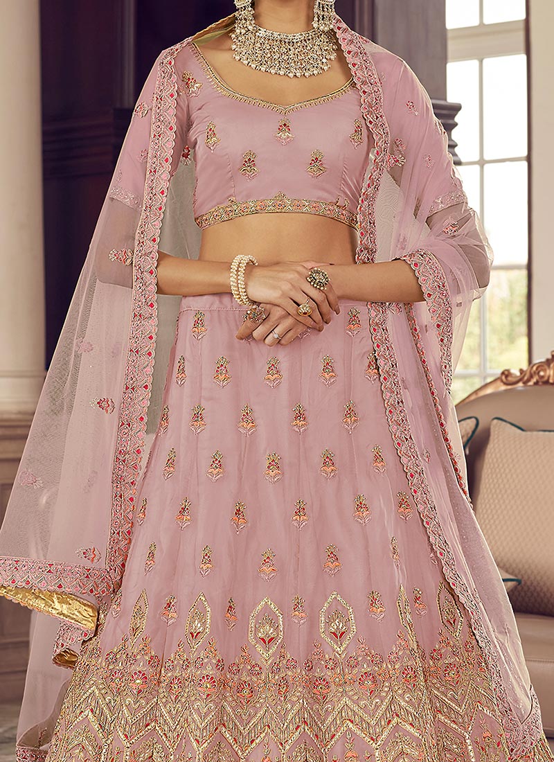 Buy GraceFul Zarkan Zari Work A Line Lehenga Wedding Wear Online at ...