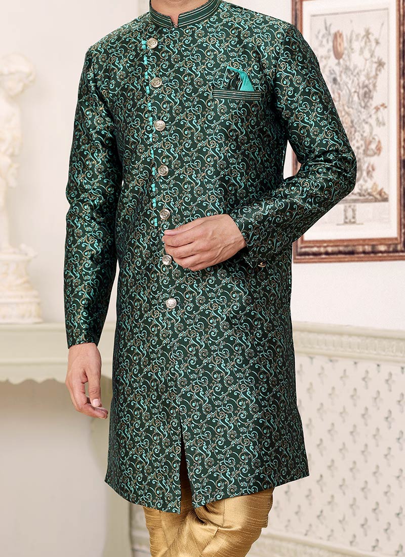 Green Sherwanis: Buy Green Color Sherwanis Online | Designer Green ...
