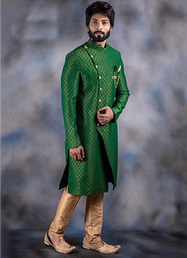 Buy Green Color Sherwanis | Online Green Colour Sherwanis | Designer ...