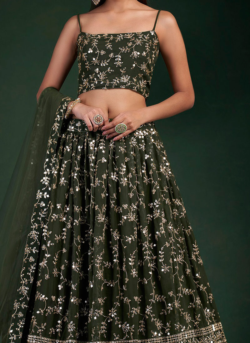 Buy Stylish Green Lehengas For Women Online Collections