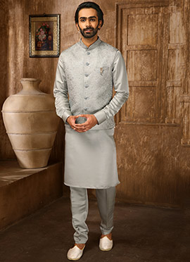 Shop Navy Blue Art Silk Mirror Work Bandi Set Party Wear Online at Best Price | Cbazaar