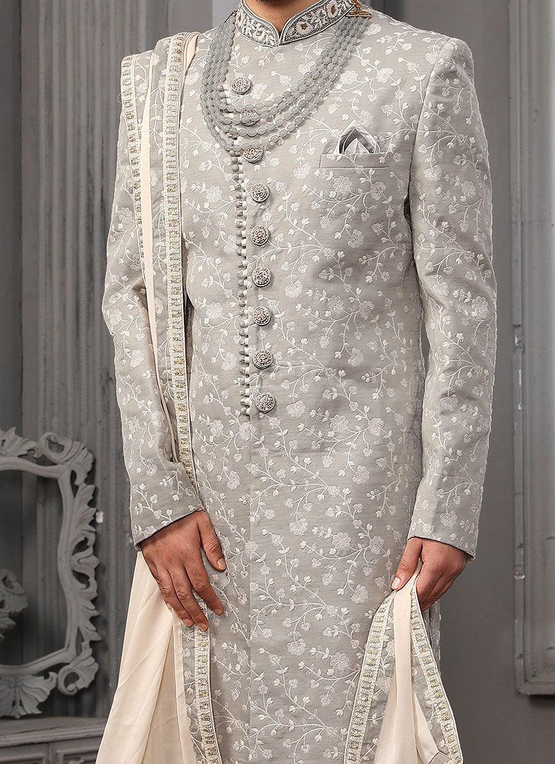 Buy Angrakha Sherwani | Men Angrakha Sherwani Online Shopping