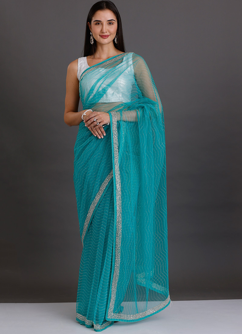 Hand Embroidered Sarees | Zardosi Sarees | Zari Stone work sarees