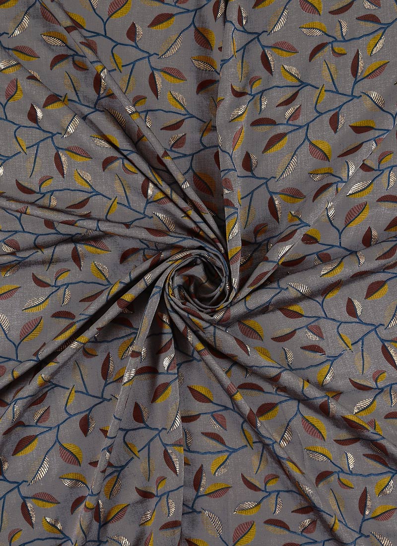 Grey Modal Silk PrintedPatterned EFSTI10003
