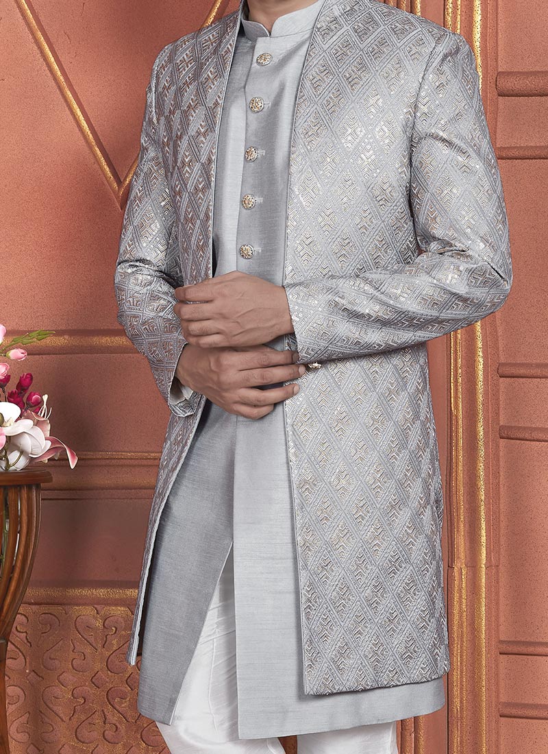 Buy Desinger Pakistani Style Sherwani For Groom Online