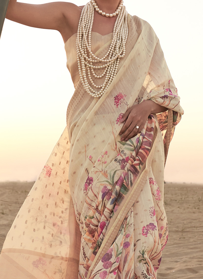 Purchase Linen sarees online | Linen saree styles online | Online Linen ...