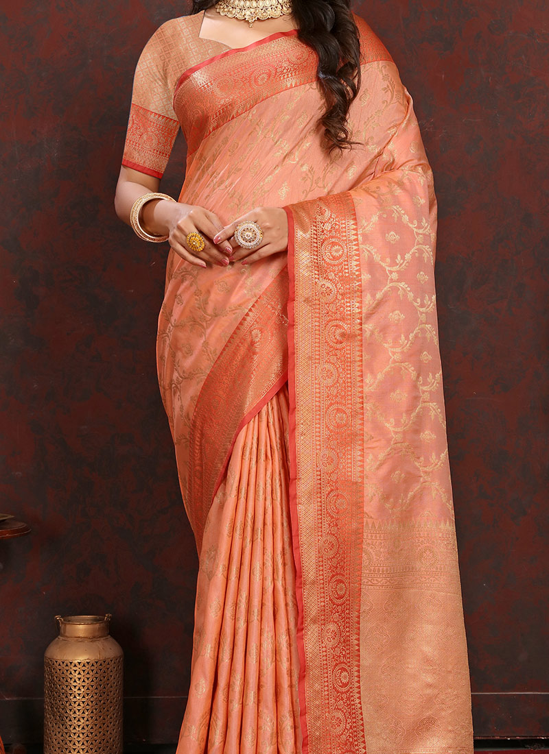 Purchase Peach Sarees Online | Buy Peach Sarees Online | Online Saree ...