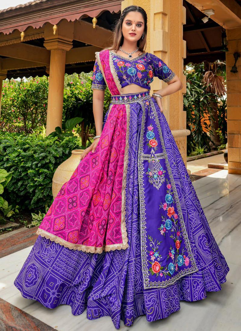 Buy Stylish Bandhini Lehengas Online For Women at Cbazaar