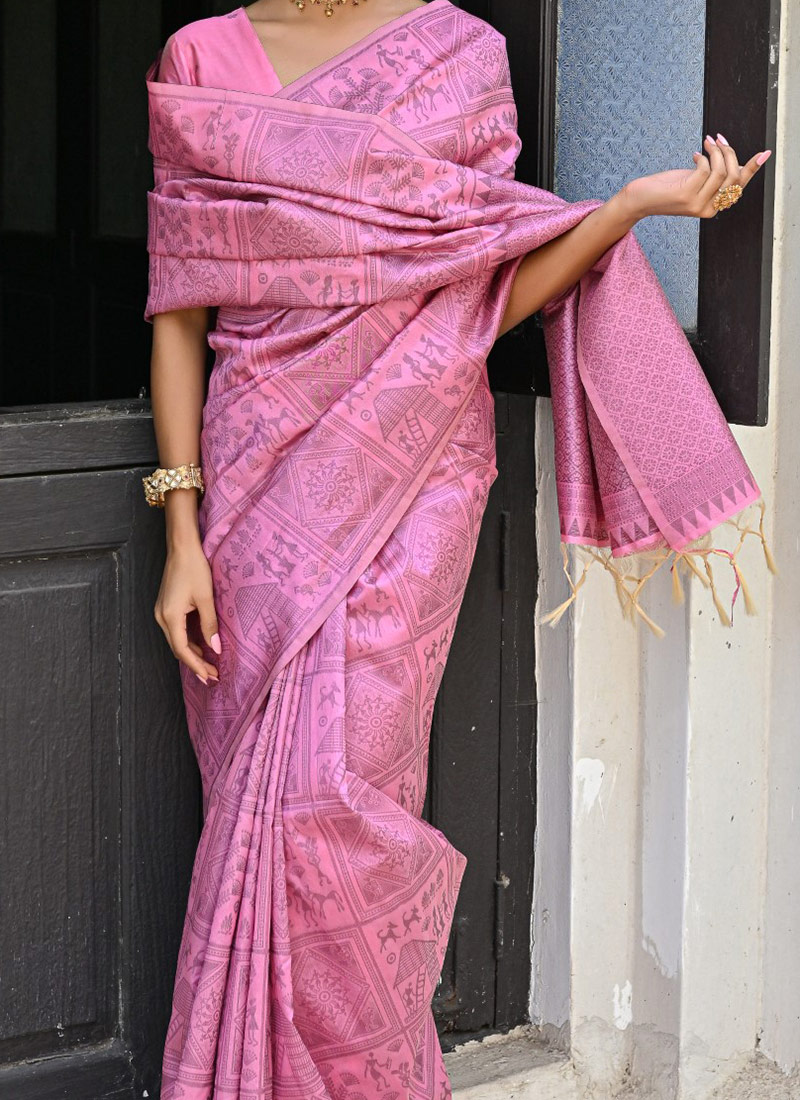 Latest Pink Sarees Designs For Women | Pink Wedding Sarees