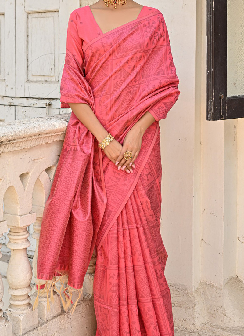 Latest Pink Sarees Designs For Women | Pink Wedding Sarees
