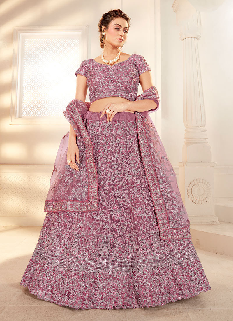 Buy Lavender Lehenga Choli Online | Online Lavender Lehenga Dresses ...