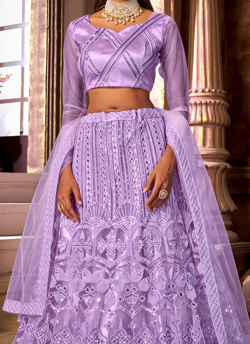Buy Lavender Lehenga Choli Online | Online Lavender Lehenga Dresses ...
